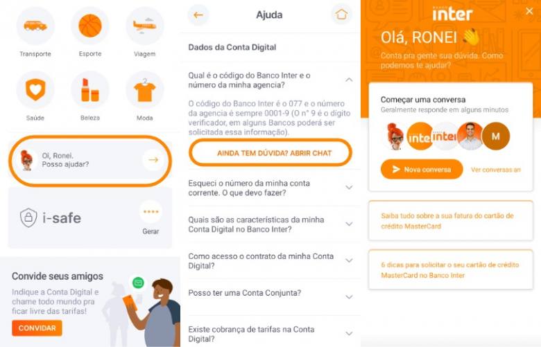 Banco Inter Chat e Central de Ajuda | Seja Geek