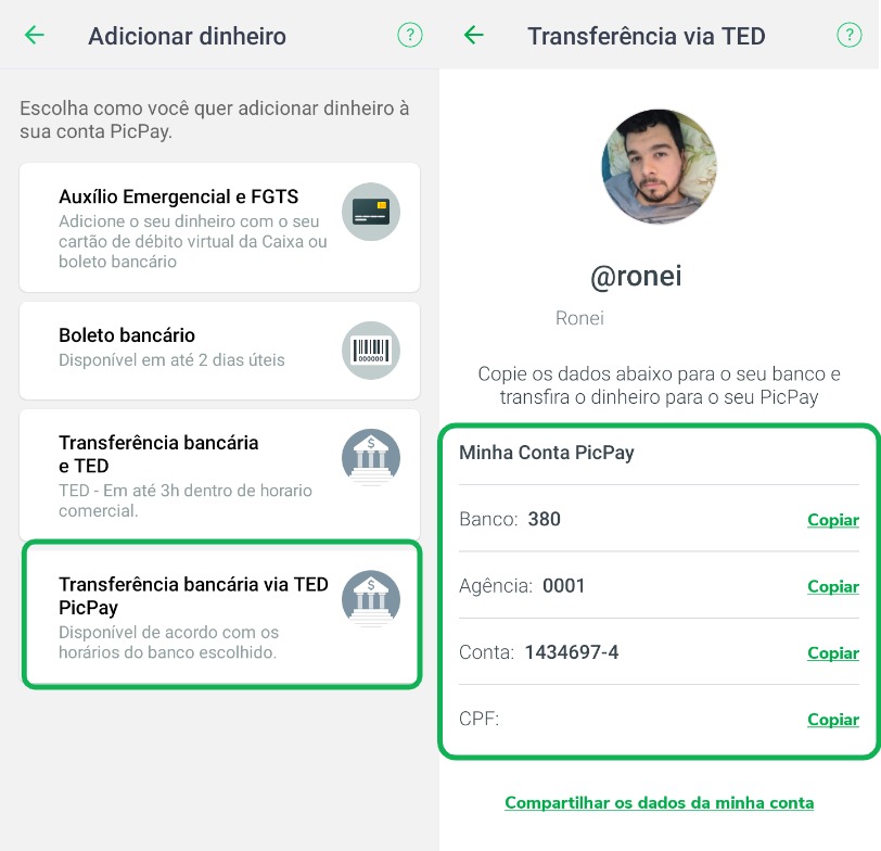 PicPay agora possui número de banco (380), agência e conta | Seja Geek